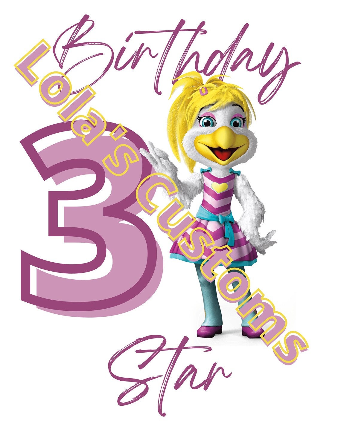 Chuck E Cheese -- Helen Henny Birthday Star PNG Ages 1-5 - Etsy