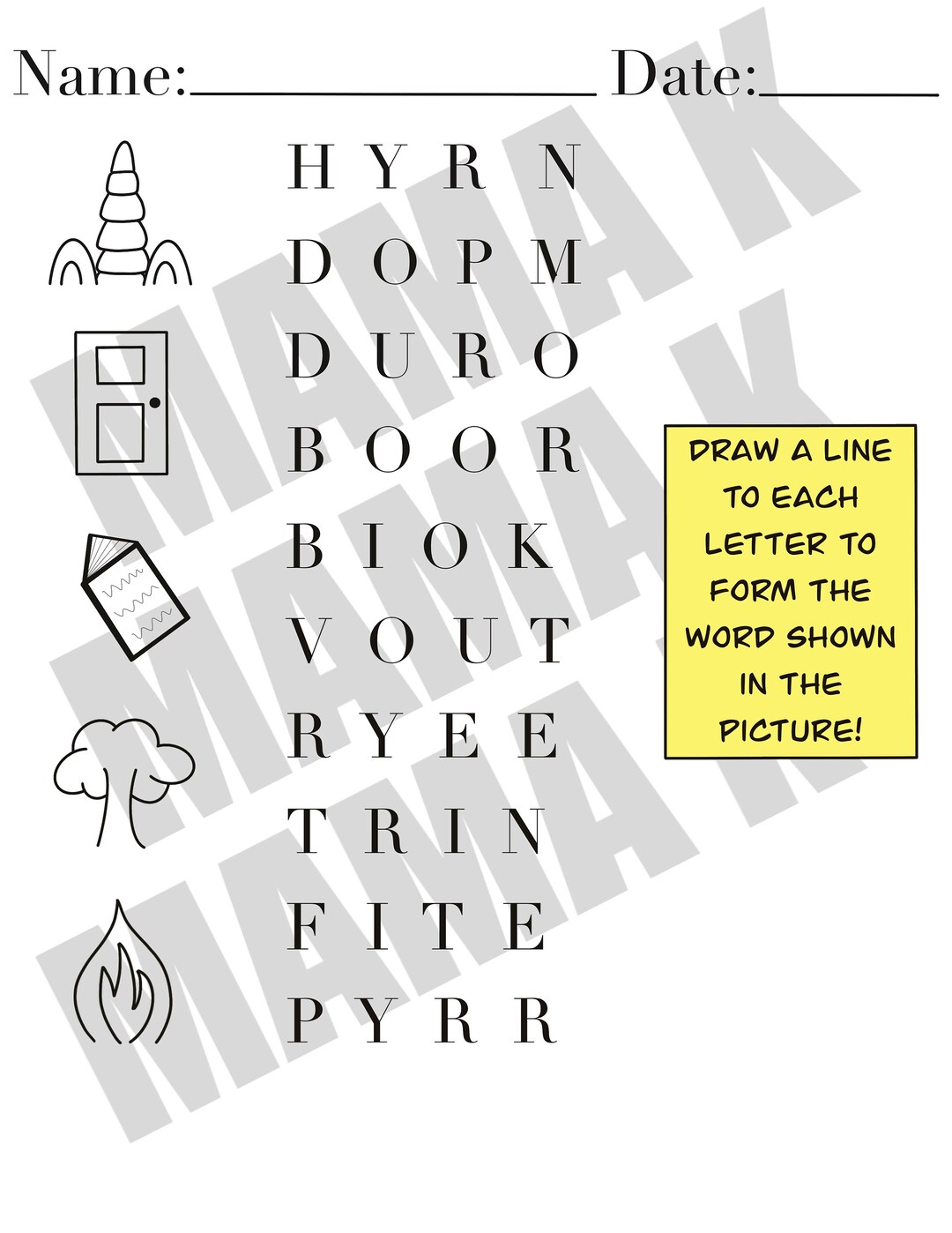 Reading & Spelling Worksheet - Connect the Letters - Kindergarten ...