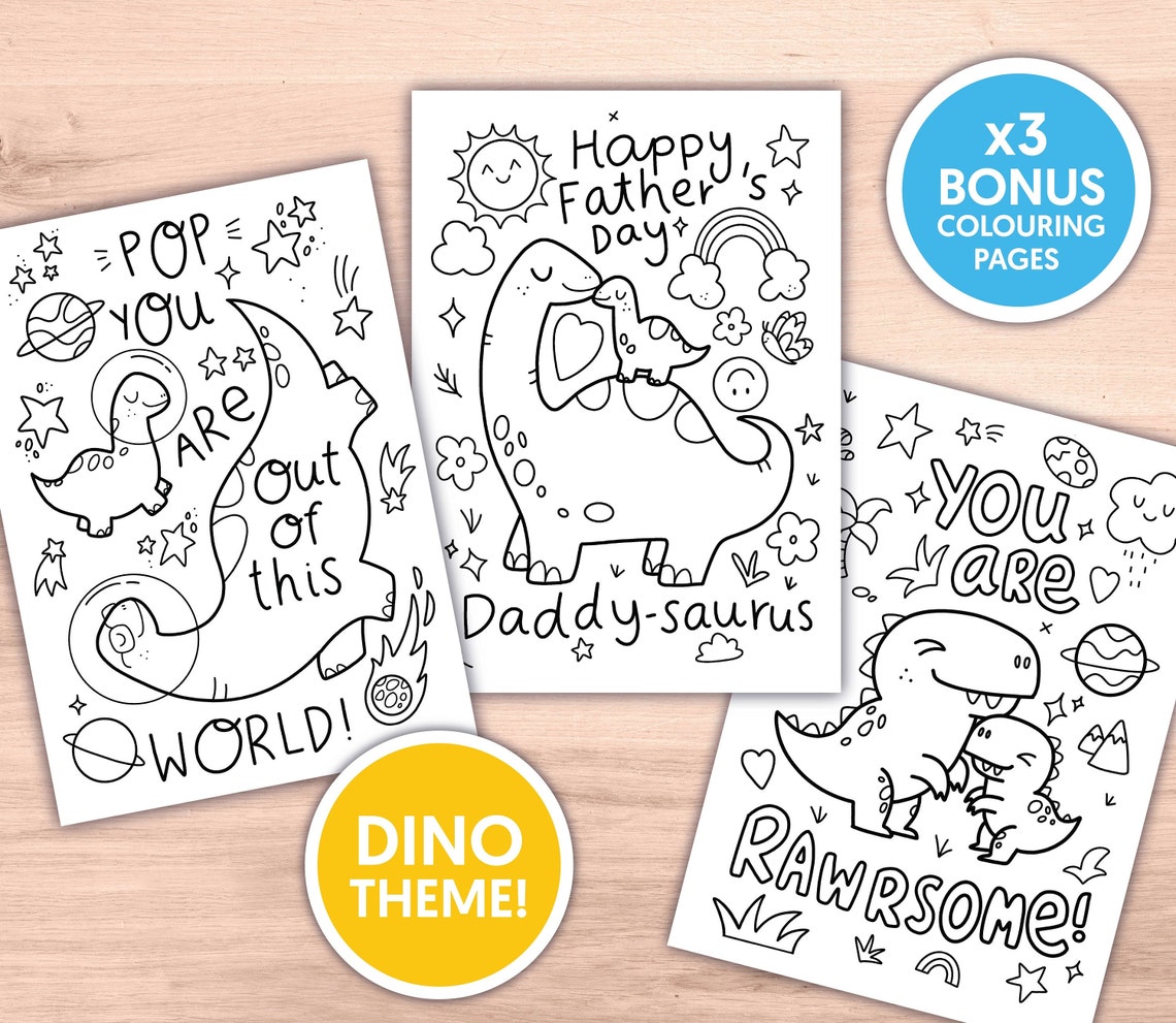 All About My Dad Printable / Father's Day Gift / Dinosaur - Etsy