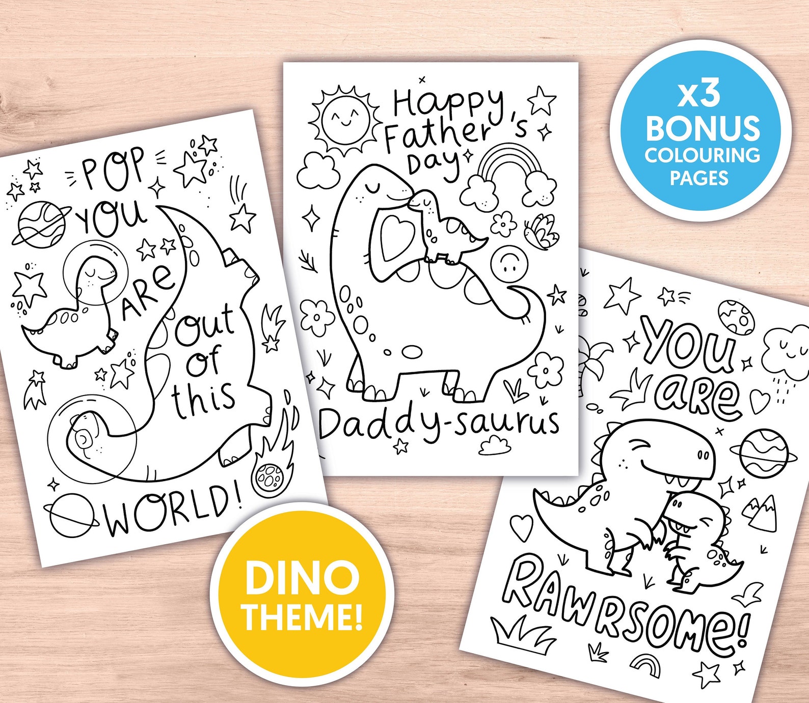 All About My Dad Printable / Father's Day Gift / Dinosaur - Etsy