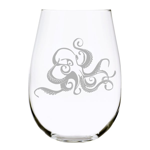 Octopus Wine Glass - Etsy