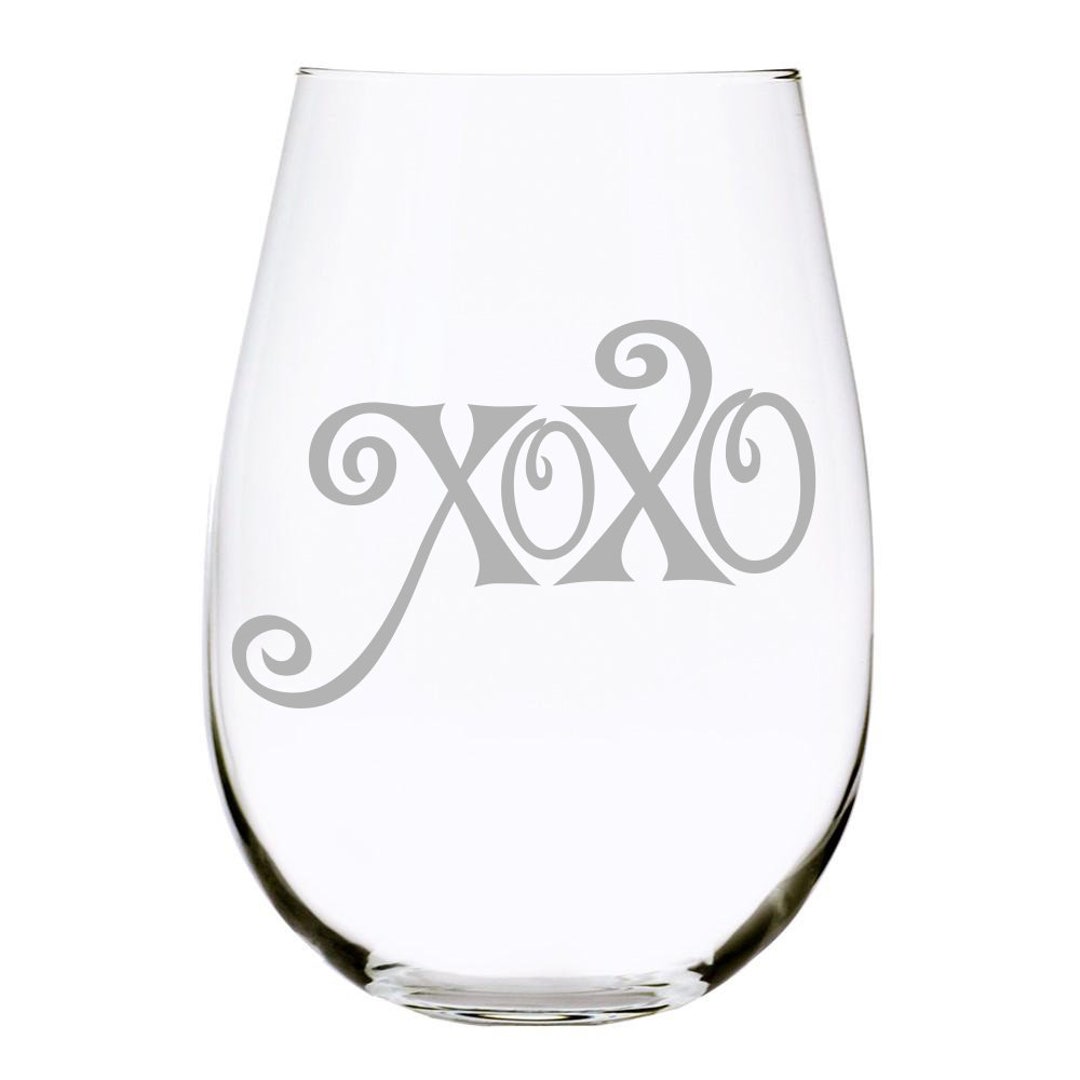 XOXO Stemless Wine Glass - Etsy