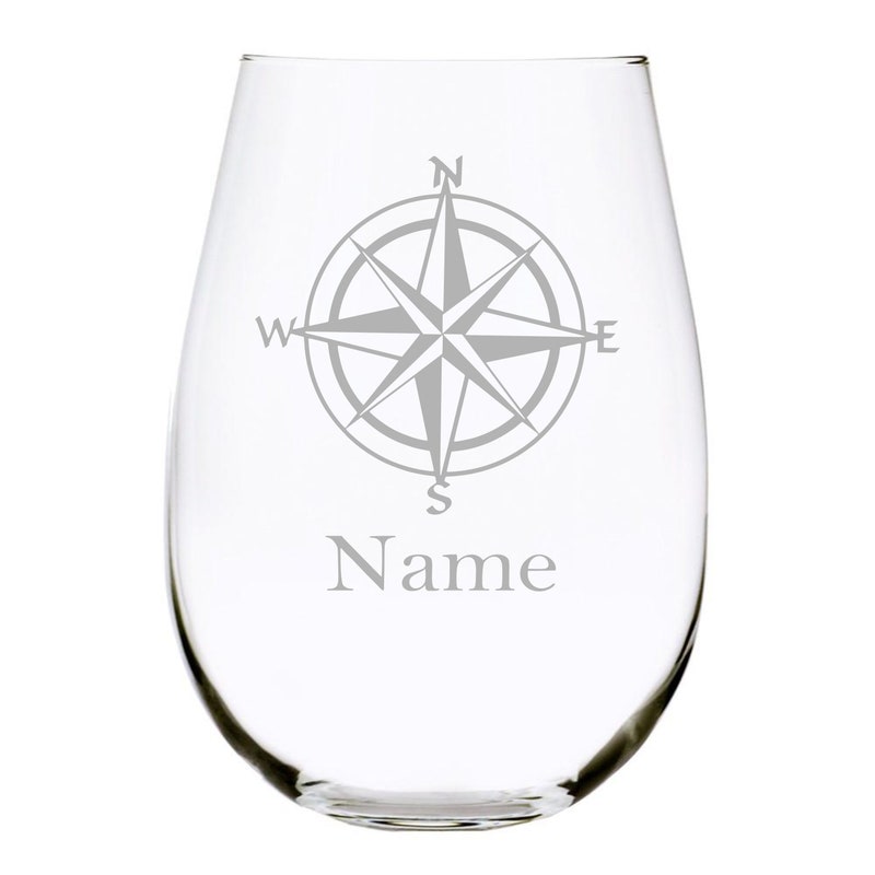 Compass Wine Glass - Etsy