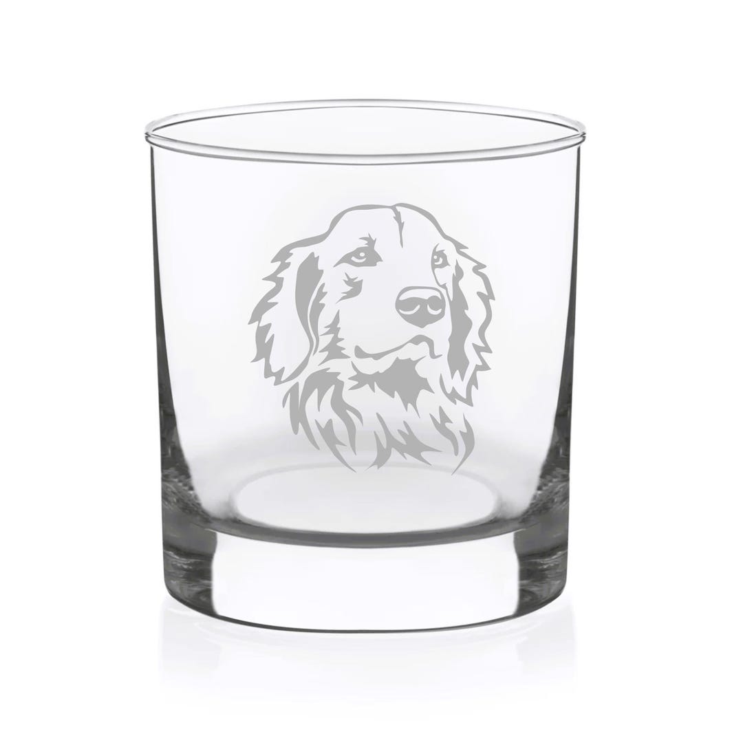 Golden Retriever Dog Themed Whiskey Rocks Glass - 11 Oz. - Etsy