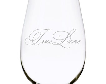 Hugs and Kisses Stemless Wine Glass, Wine Gift, Valentines Day - Etsy