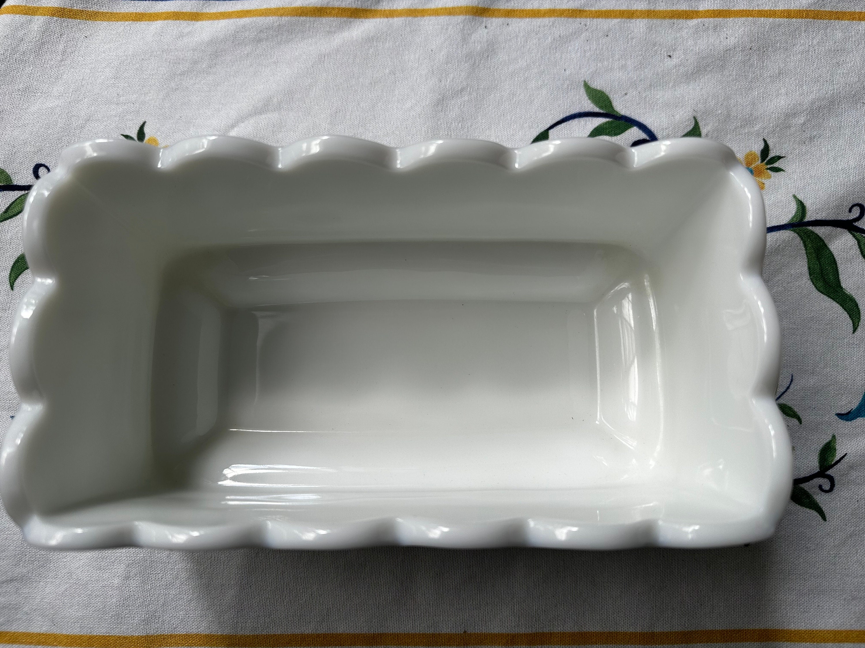 Vintage Westmoreland White Milk Glass Rectangular Footed Planter Bowl ...