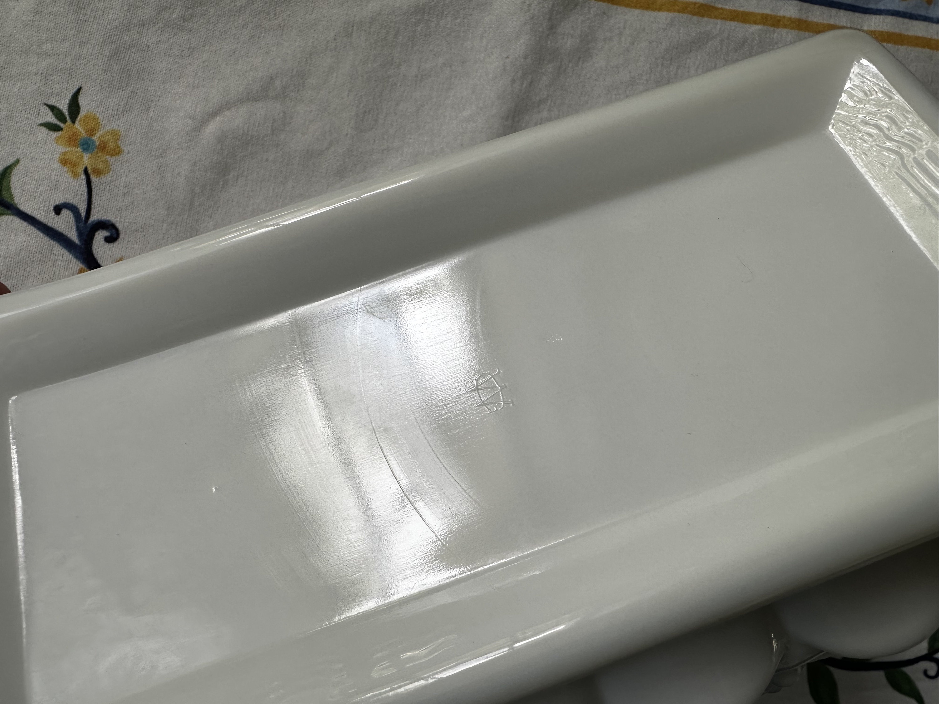 Vintage Westmoreland White Milk Glass Rectangular Footed Planter Bowl ...