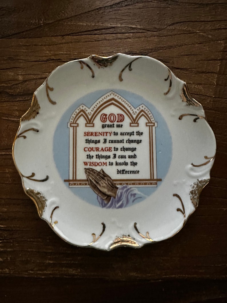 Vintage GOD Grant Me Serenity Prayer Plate Wall Hanging - Etsy