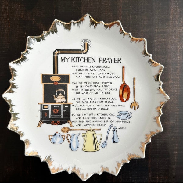 Kitchen Prayer Plate - Etsy