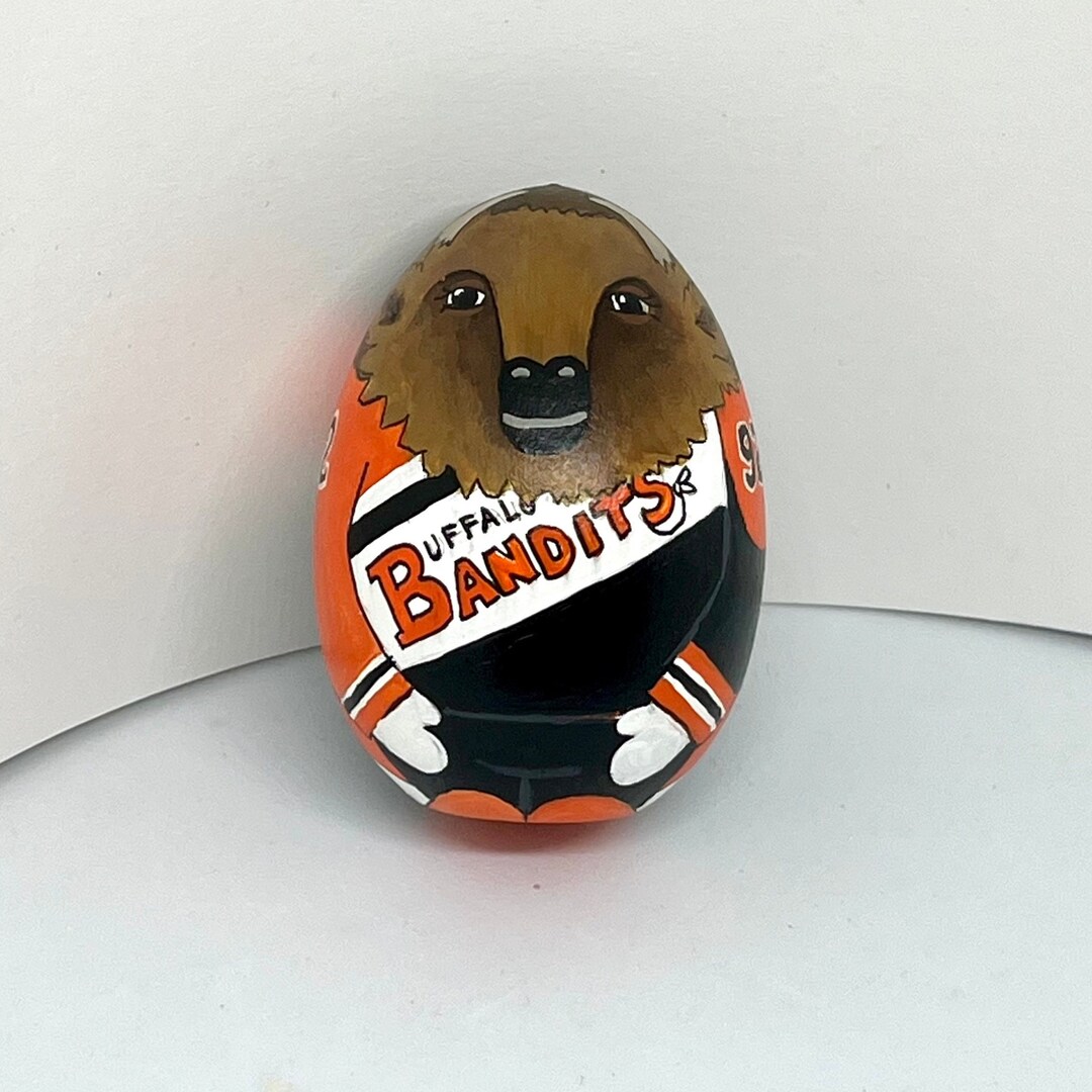 Buffalo 2.5 Buffalo Bandits Lacross Fans Hand Painted Wooden Eggs - Etsy