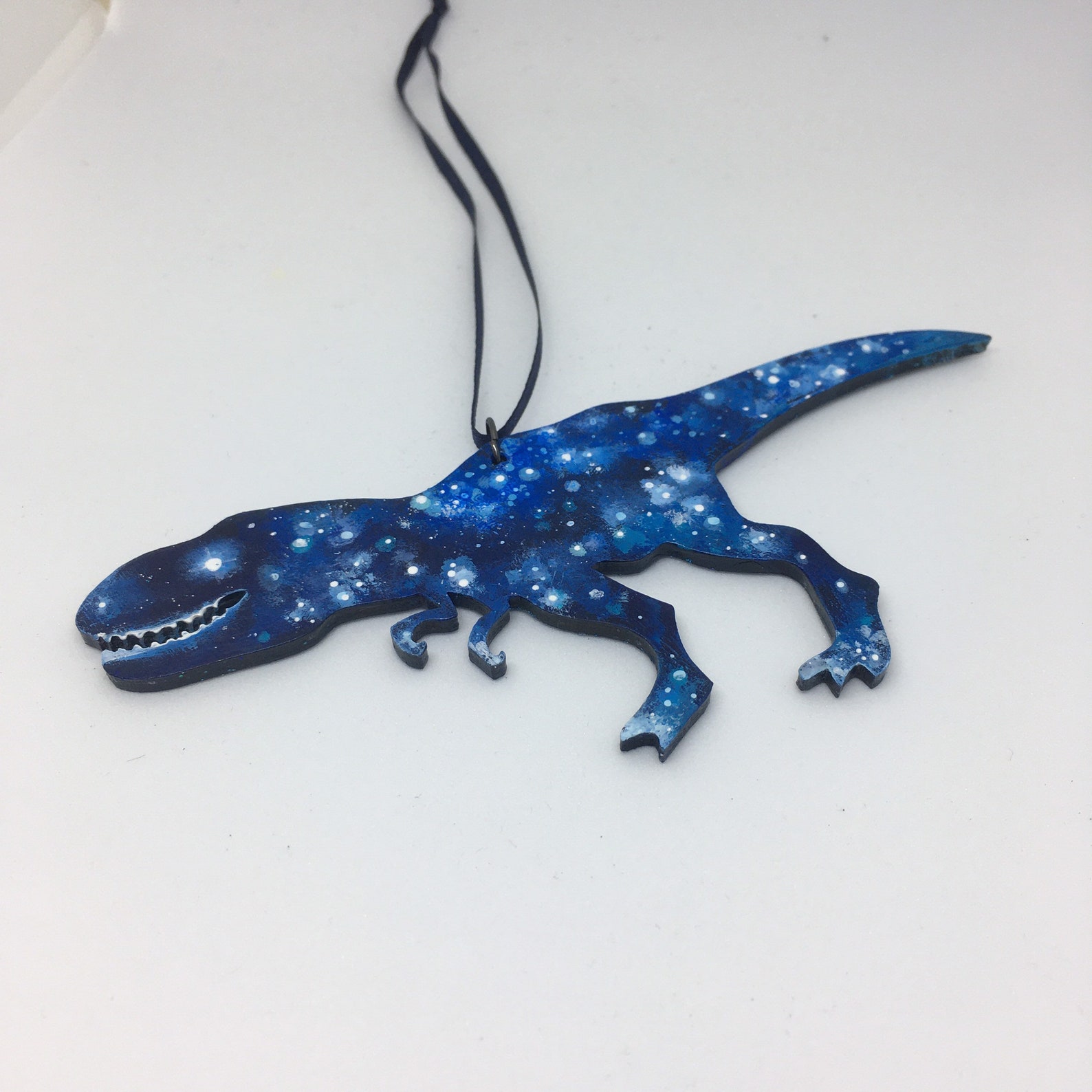Galaxy T-rex Dinosaur Starry Cosmic Wooden Ornament - Etsy