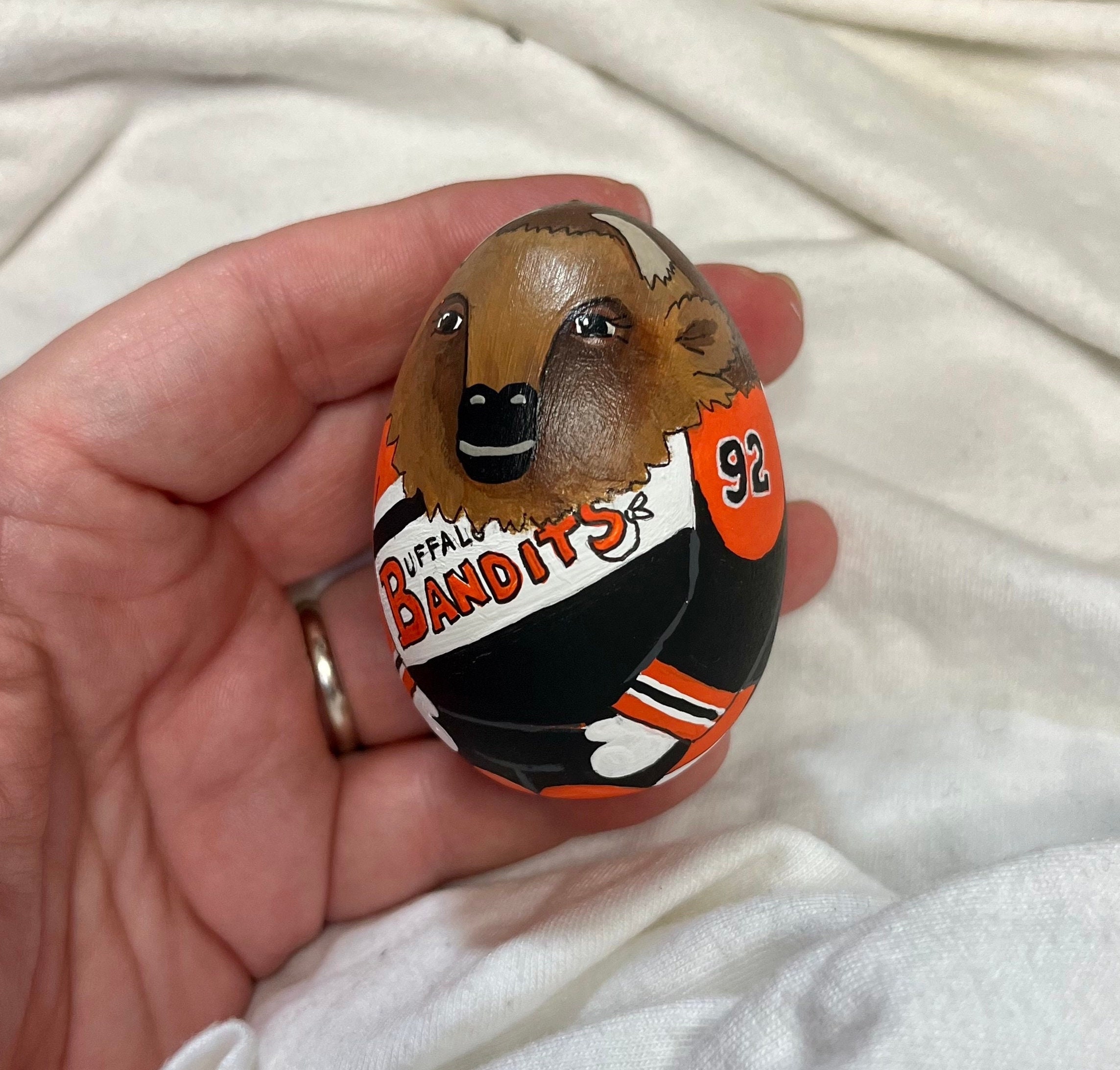 Buffalo 2.5 Buffalo Bandits Lacross Fans Hand Painted Wooden Eggs - Etsy