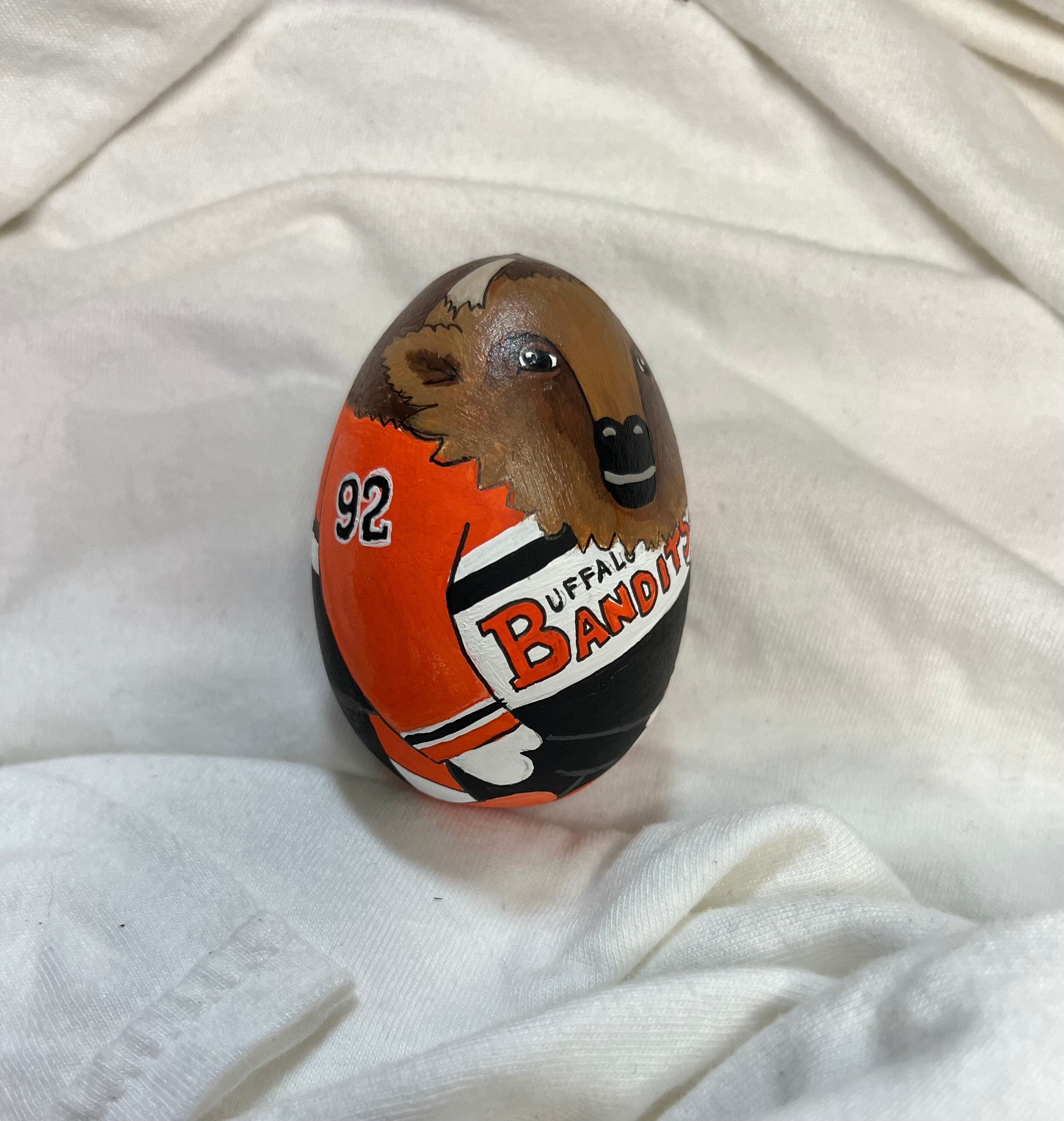 Buffalo 2.5 Buffalo Bandits Lacross Fans Hand Painted Wooden Eggs - Etsy