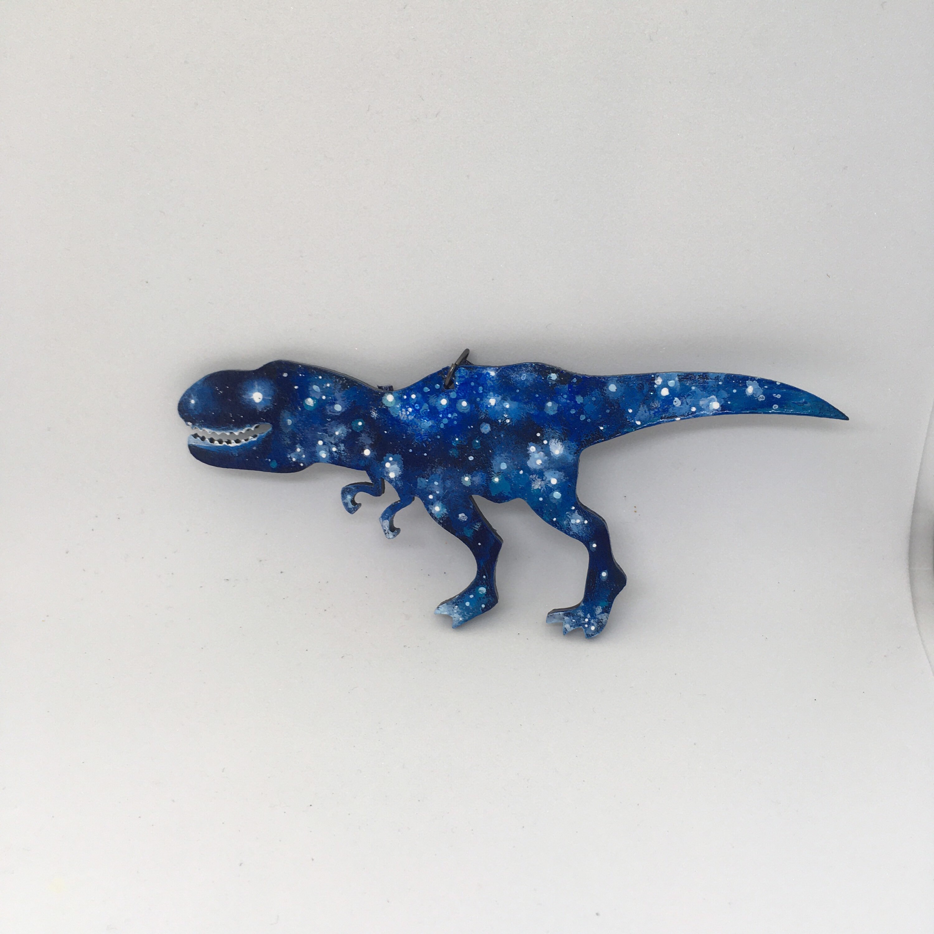 Galaxy T-rex Dinosaur Starry Cosmic Wooden Ornament - Etsy