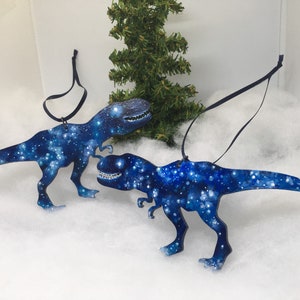 Galaxy T-rex Dinosaur Starry Cosmic Wooden Ornament - Etsy