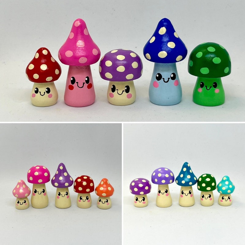 Mini Mushrooms - Etsy