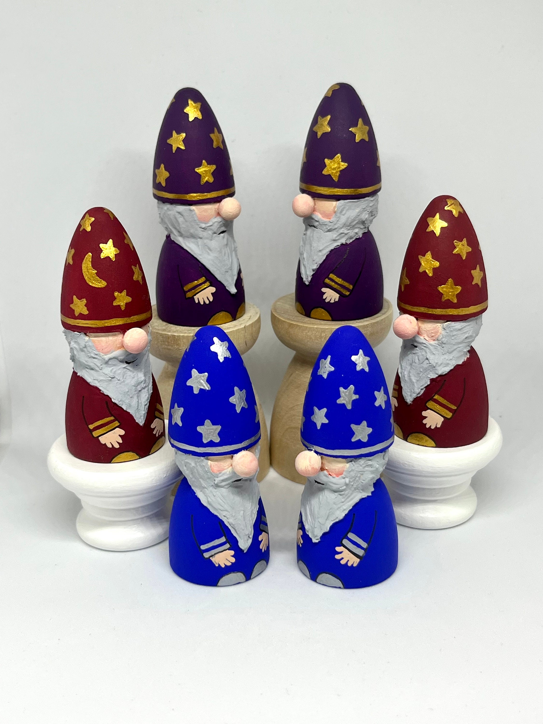 Wizard Gnome 3' Wood With Sculpted Beard and Big Nose - Etsy