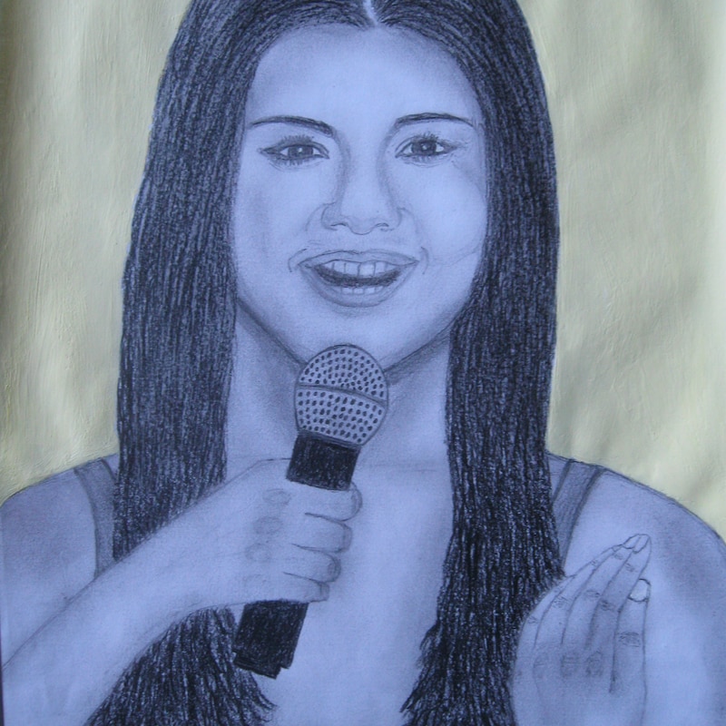 Selena Gomez Drawing - Etsy