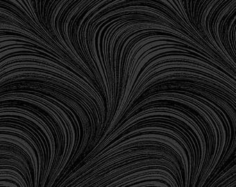 Black swirl fabric | Etsy