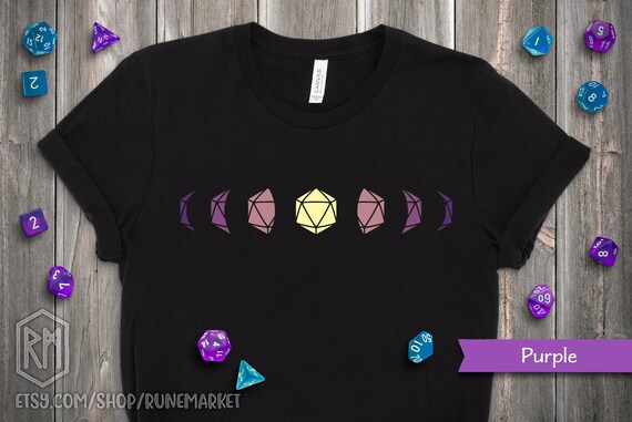 D20 Phases Dnd Shirt Dnd Gifts Adult Unisex T-shirt - Etsy
