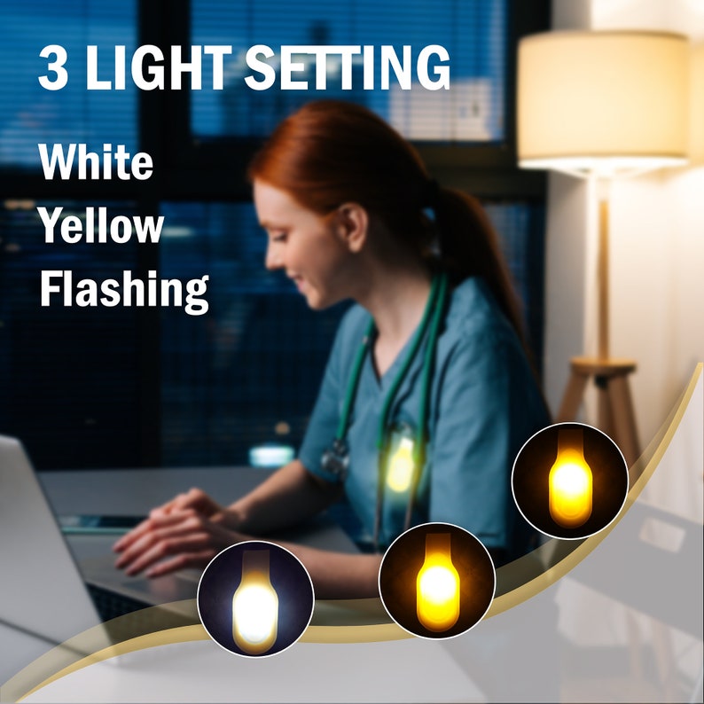 3 Pack LED Wearable Flashlights for Nurses With Hands-free Magnetic ...
