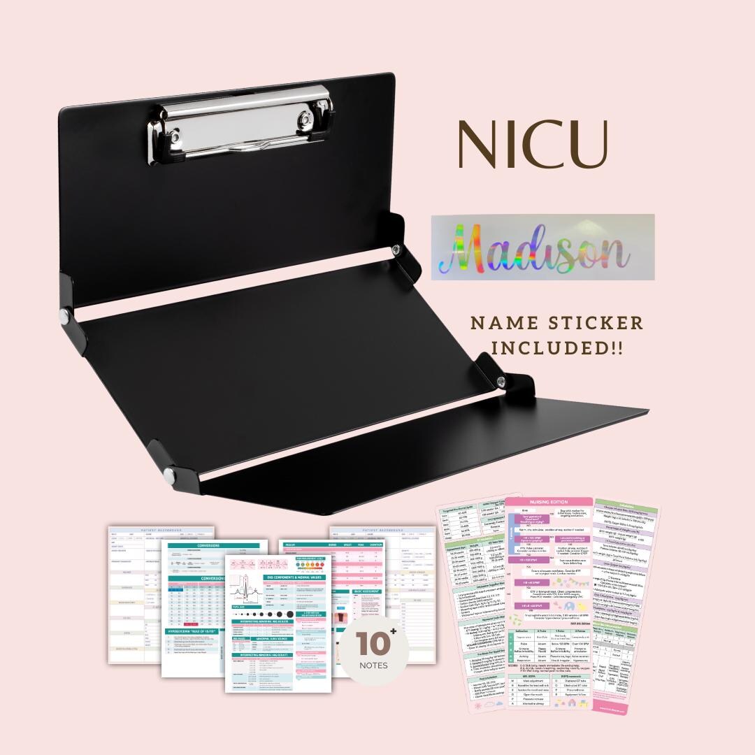 NICU Tri-fold Aluminum Board With Name Label (black) - Etsy