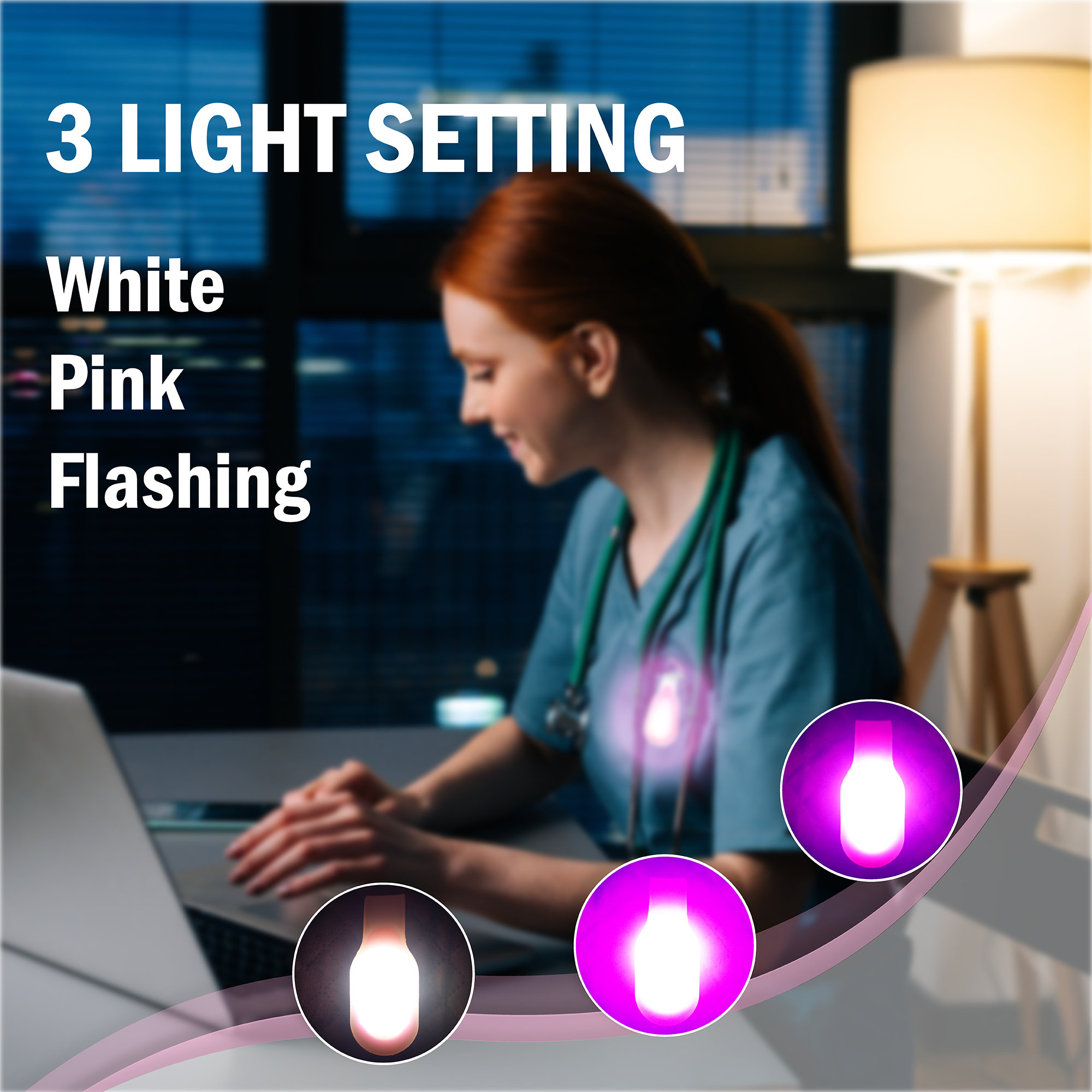 3 Pack LED Wearable Flashlights for Nurses With Hands-free Magnetic ...