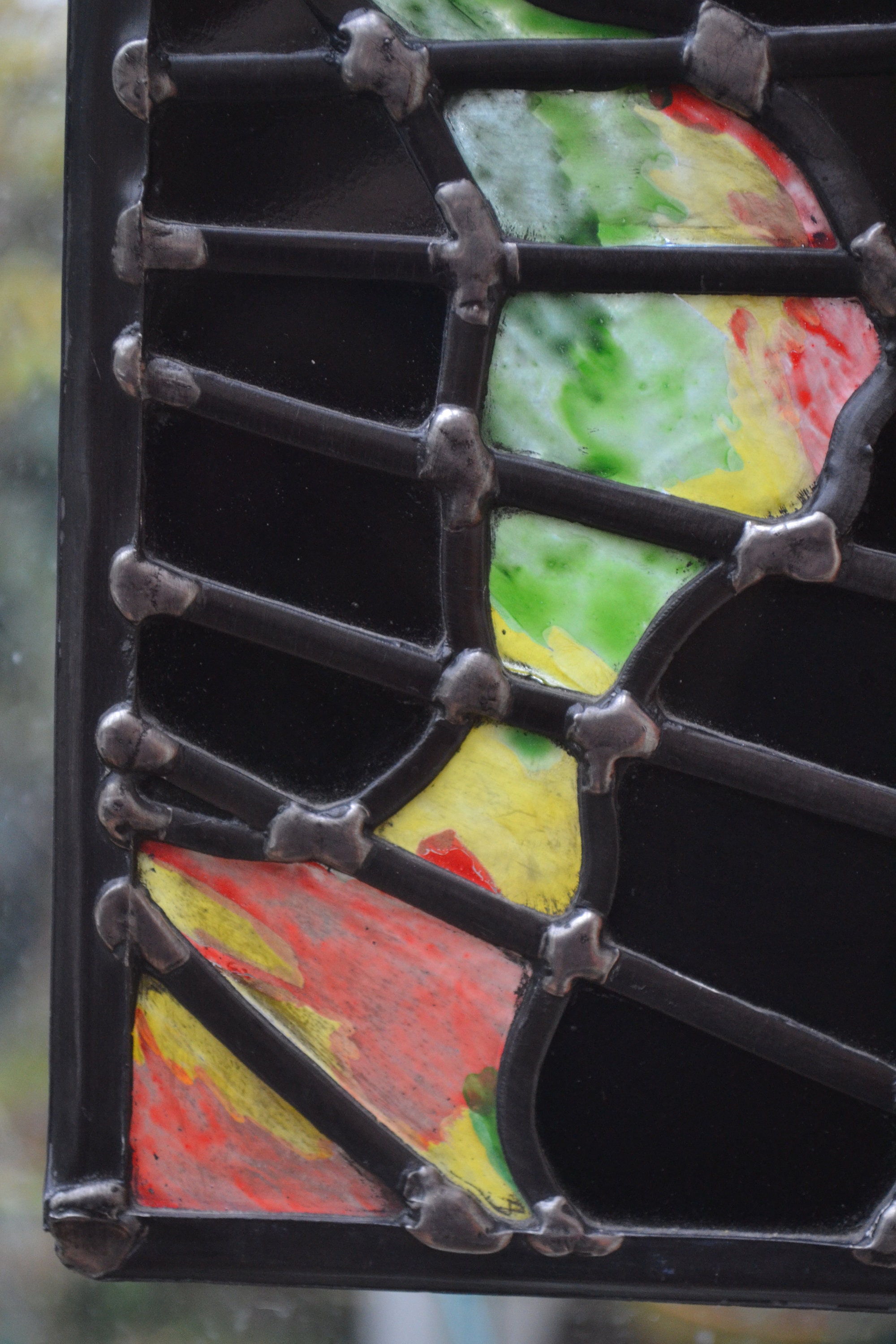 Geisha Leaded Stained Glass Hanging Window Panel, Ornament or ...