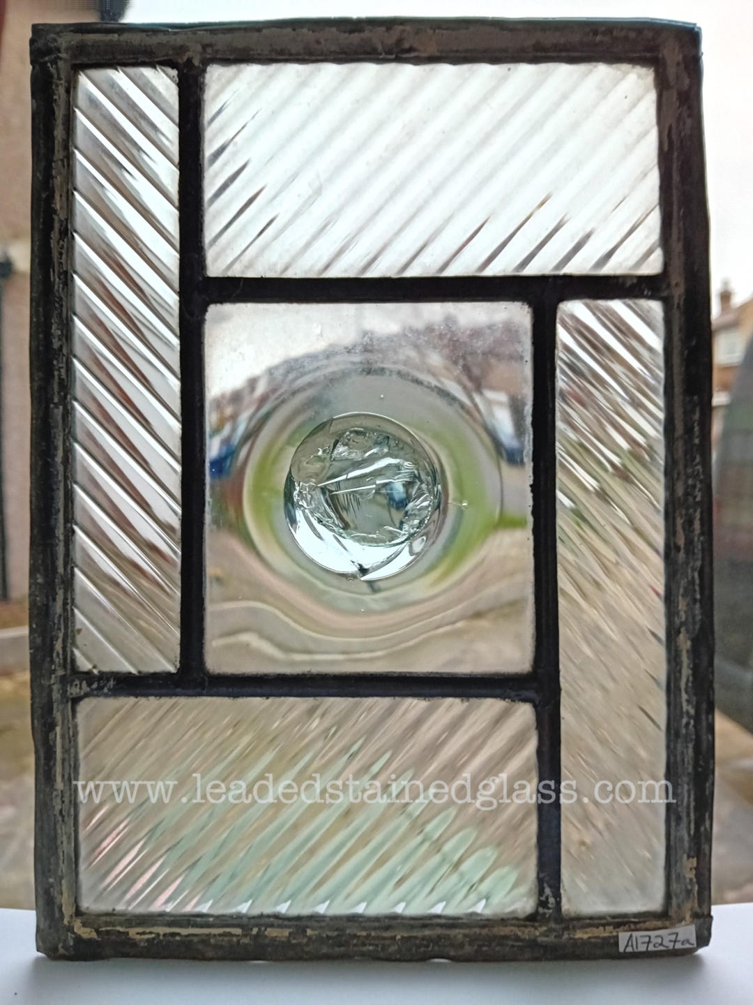 Leaded Stained Glass Bullion Window Panel, Ornaments or Suncatcher ...