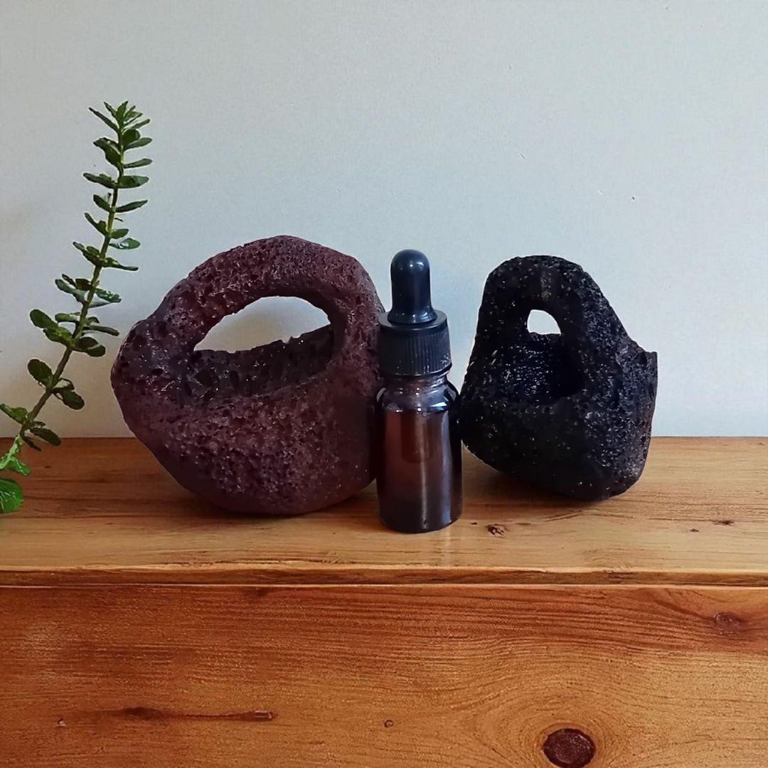 Lava Rock Basket Natural Essential Oil Diffuser, Handmade Spiritual ...