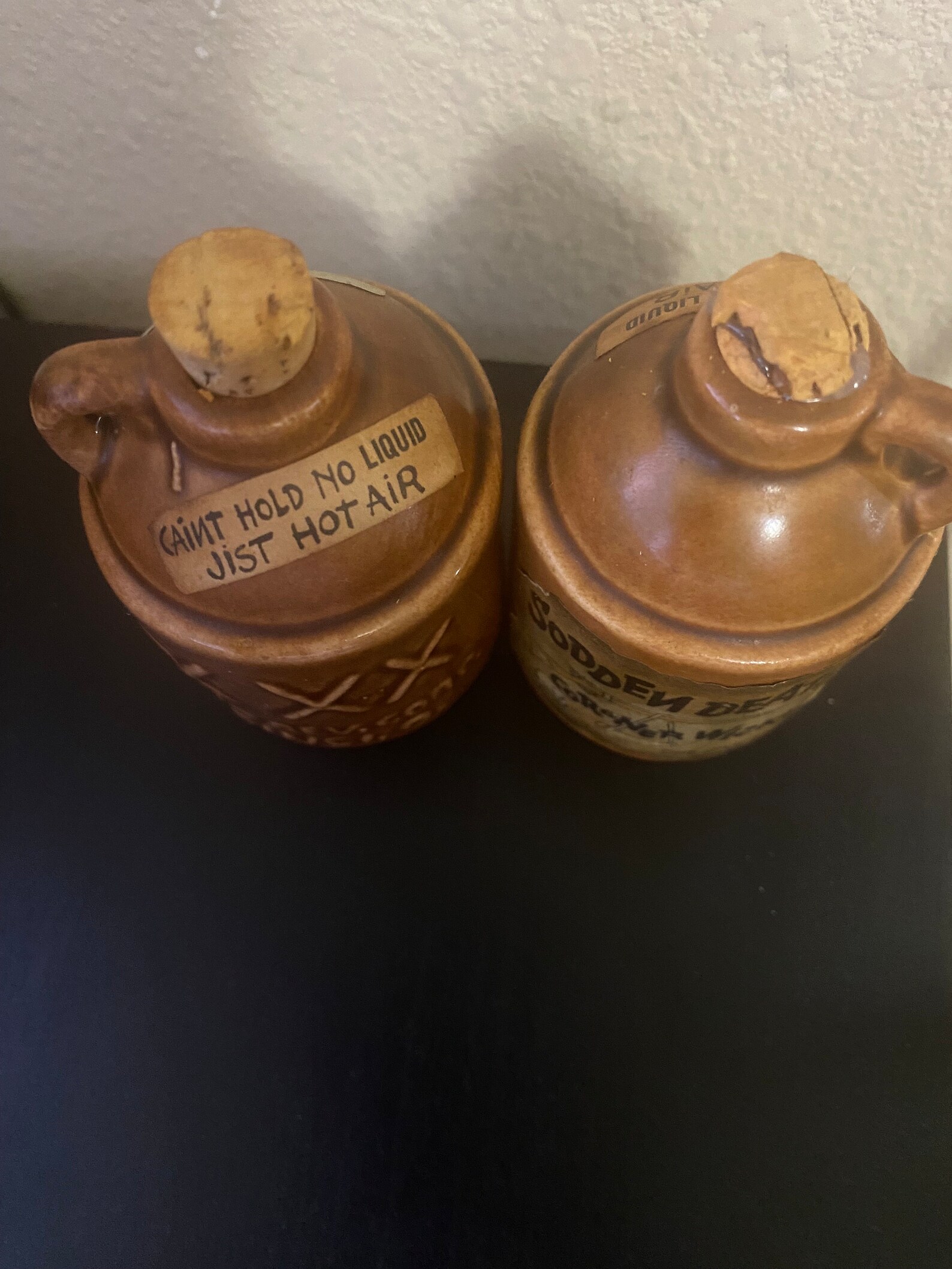 Vintage Par Bev. Corp Mini Collectible Stoneware Whiskey Bottle Set of ...
