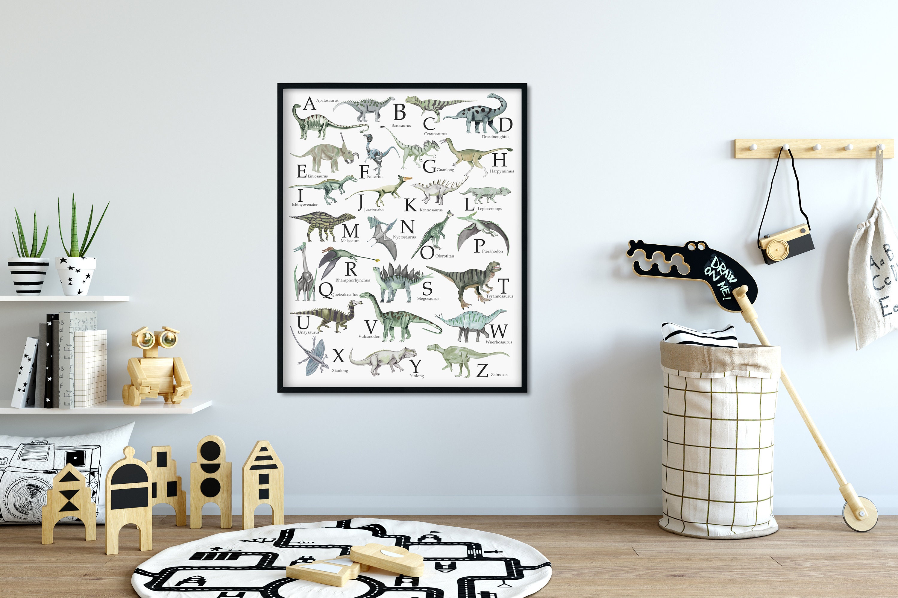 DINOSAUR ALPHABET PRINT / Digital Files / Dinosaur Art / Instant ...