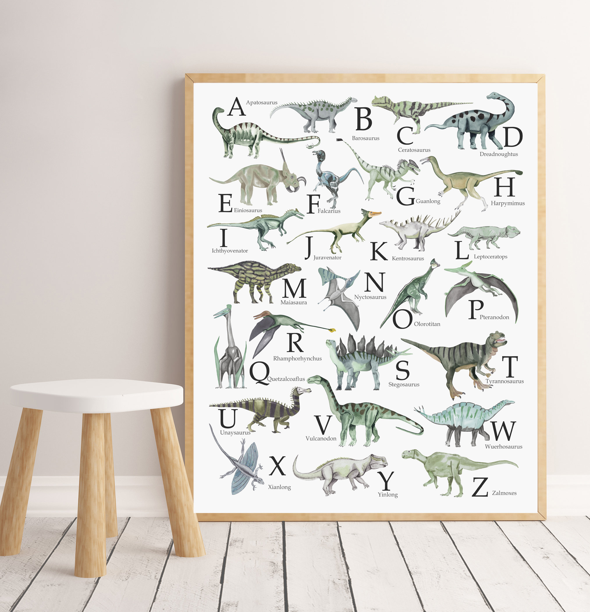 DINOSAUR ALPHABET PRINT / Digital Files / Dinosaur Art / Instant ...