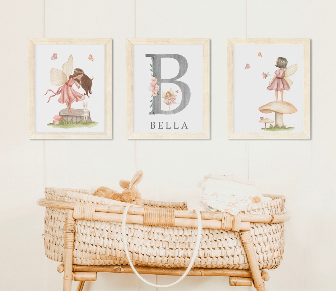 Secret Fairy Garden Personalised Art Print Set /8x10" Size/ Kids Wall ...