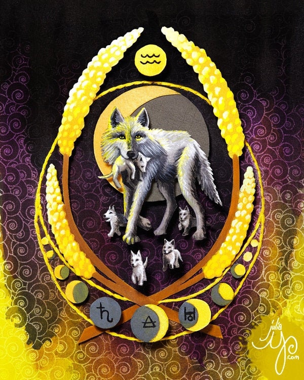 Aquarius/ Community/ Wolves 8x10 Art Print - Etsy