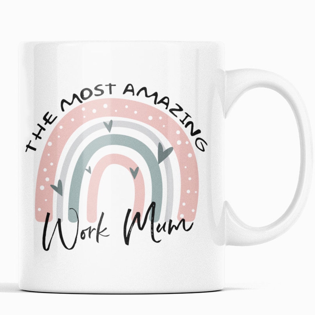 The Most Amazing, Work Mum Boho Rainbow Mug - Etsy