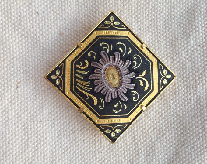 Damascene Brooch Pin Damascene Jewelry Spanish Damascene - Etsy