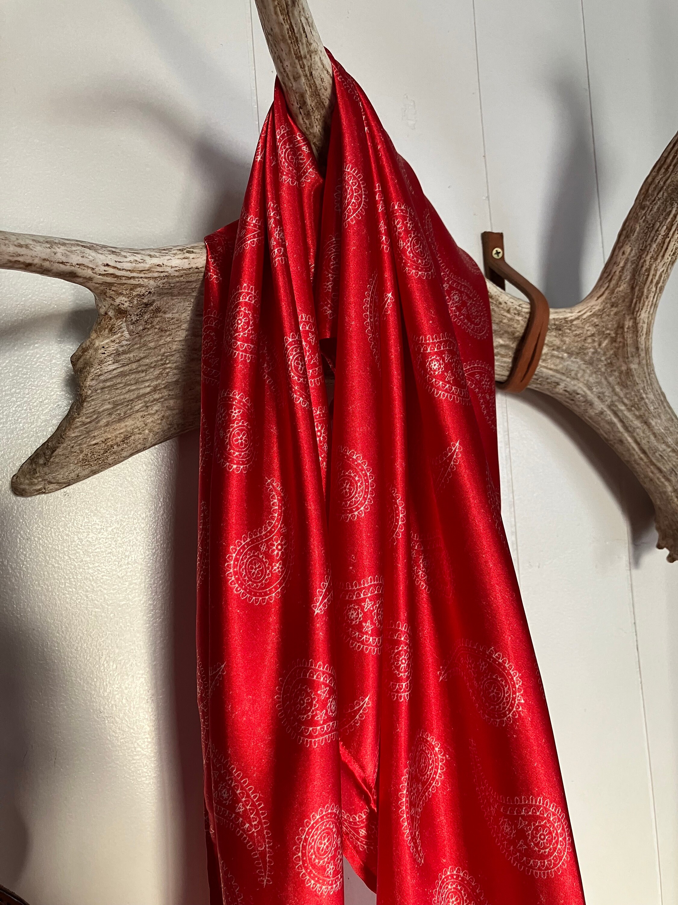 Red Paisley Wild Rag/ Cowboy Scarf - Etsy