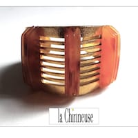 Max NEIGER Vintage Bracelet in Gold Metal, Enamel, Molded Glass - Etsy