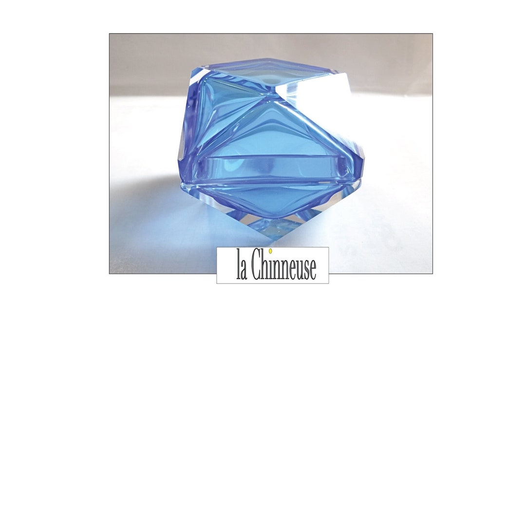 BLUE GLASS BOX Pretty Art Deco Style Box Object From the - Etsy