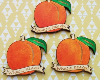 Peach brooch | Etsy
