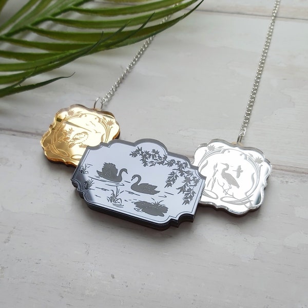 Laser Cut Necklace - Etsy