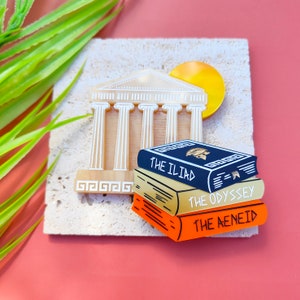 Acropolis Sunset Brooch | Laser Cut Acrylic - Etsy