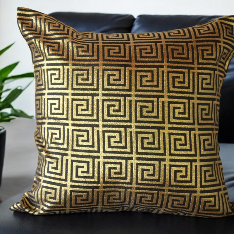 Greek Key Pillow - Etsy