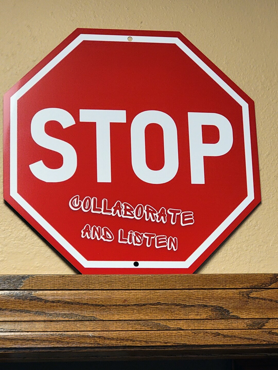 Vanilla Ice Inspired Stop Collaborate and Listen Stop Sign - Etsy