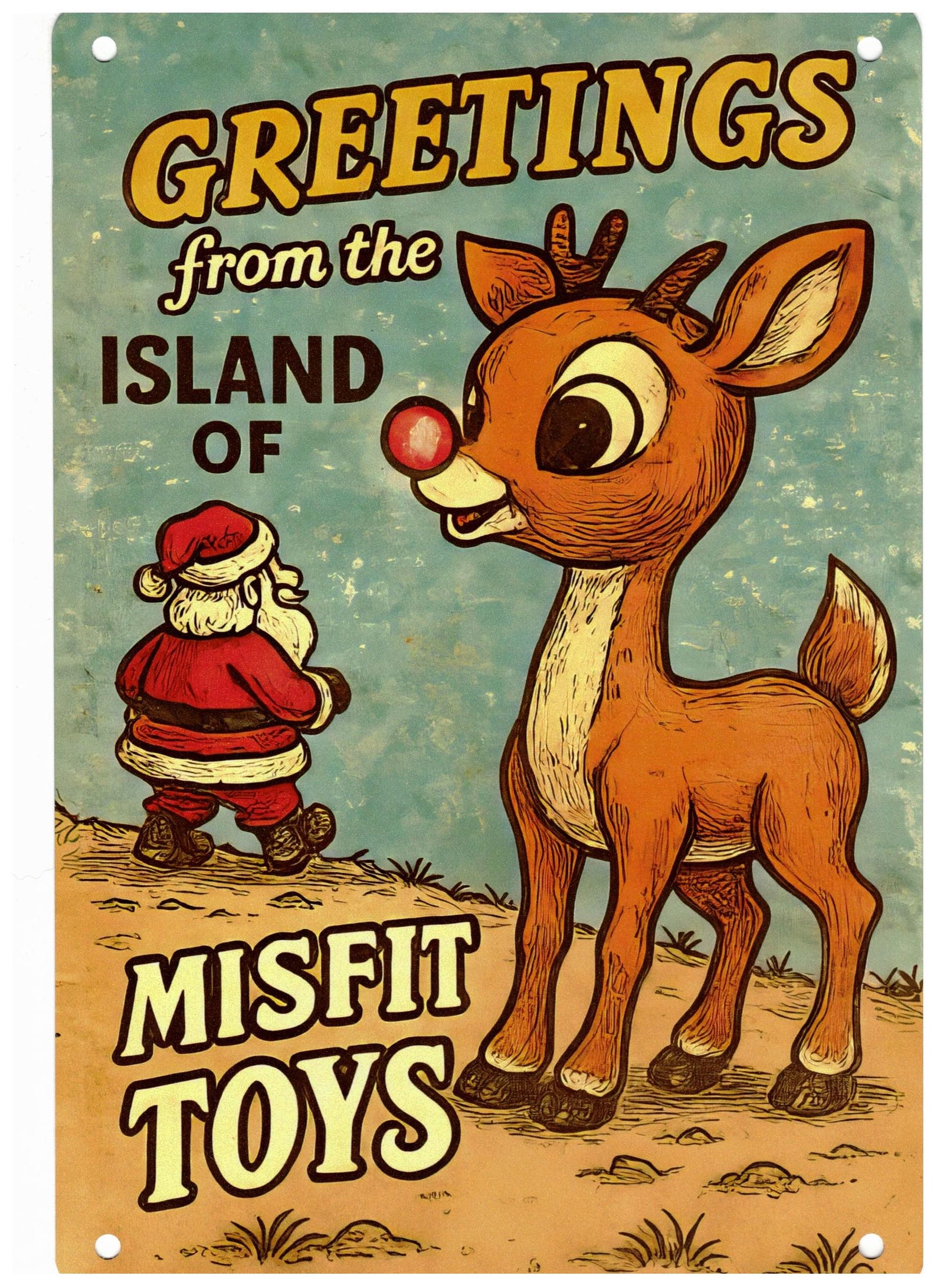 Island of Misfit Toys Metal Sign - Funny Christmas Decor Rudolph - Etsy