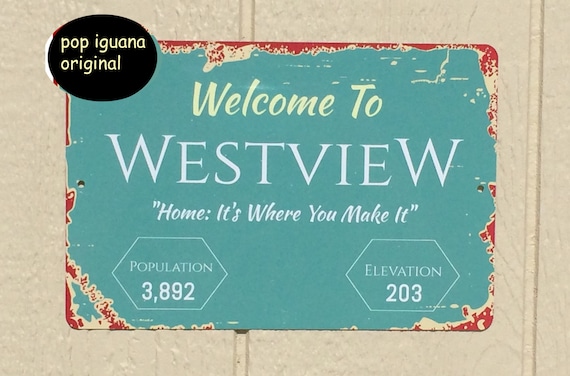 Wandavision Sign Welcome to Westview Sign Metal Print | Etsy