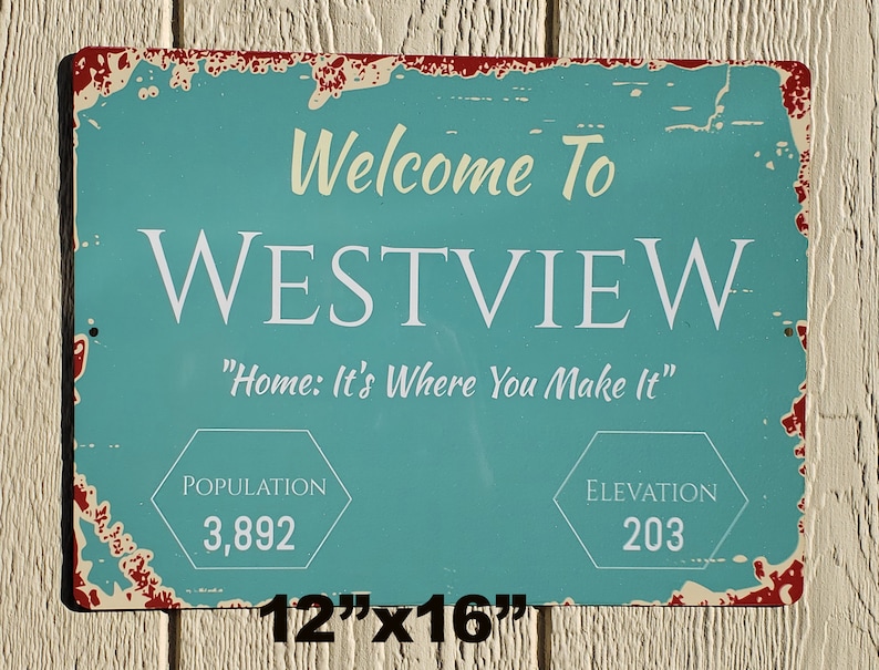 Wandavision Sign Welcome to Westview Sign Metal Print - Etsy