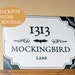 1313 Mockingbird Lane Halloween Sign Metal Print Sign the Munsters With ...