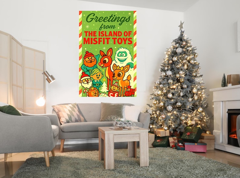 Island of Misfit Toys Poster Rudolf Christmas Retro Pop Culture Poster ...